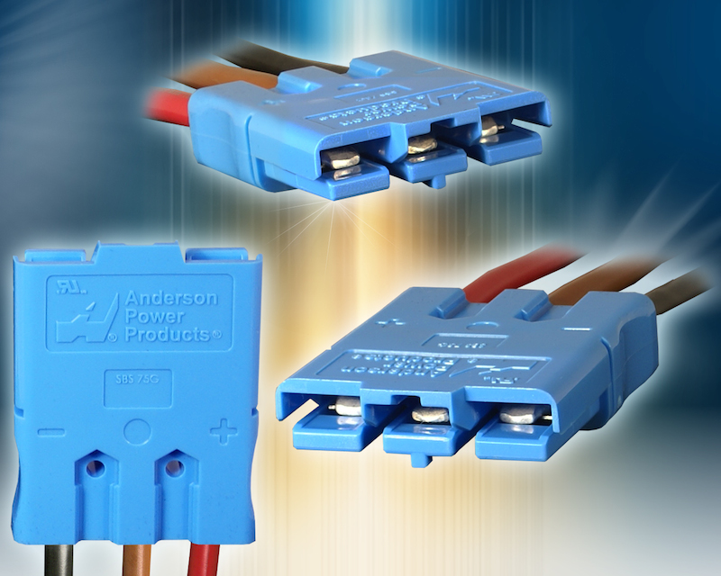 Safety-focused 3-position SBS 75G connector has touch-safe housings and ...