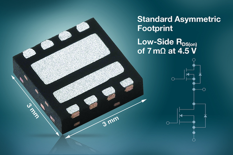 Vishay launches asymmetric dual TrenchFET Gen IV MOSFET in compact ...