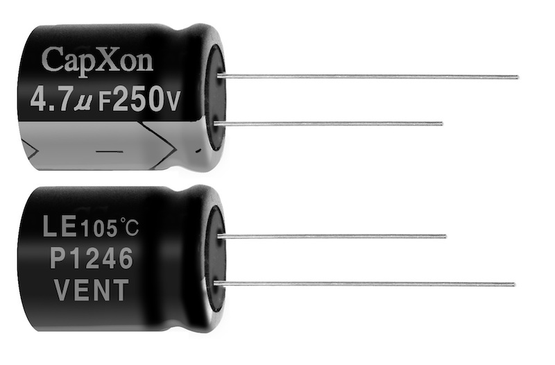 CapXon's LE series electrolytic caps offer high reliability and ultra ...