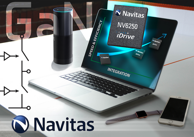 Navitas claims first integrated half-bridge GaN power IC