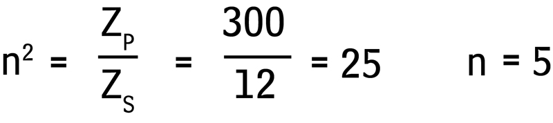 Impedance Matching and the Selection of Transformers