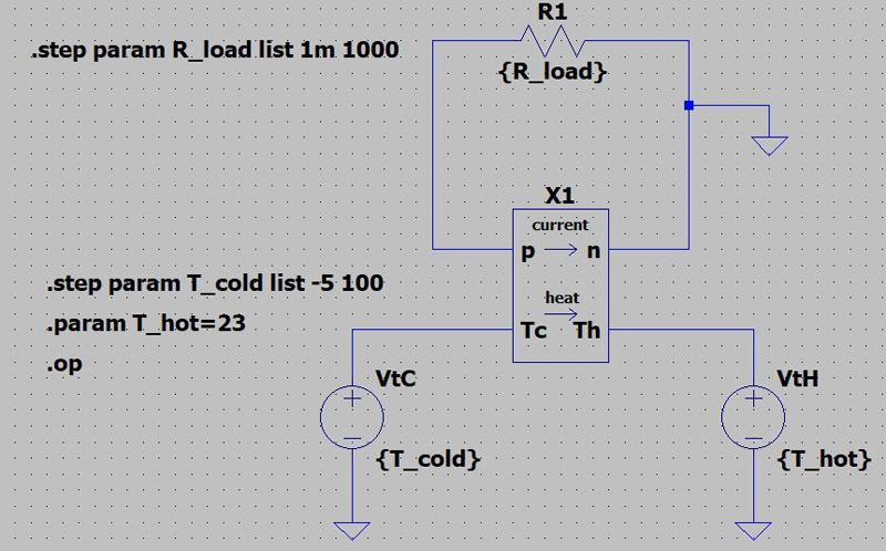Thermoelectric Module Modeling in LTspice
