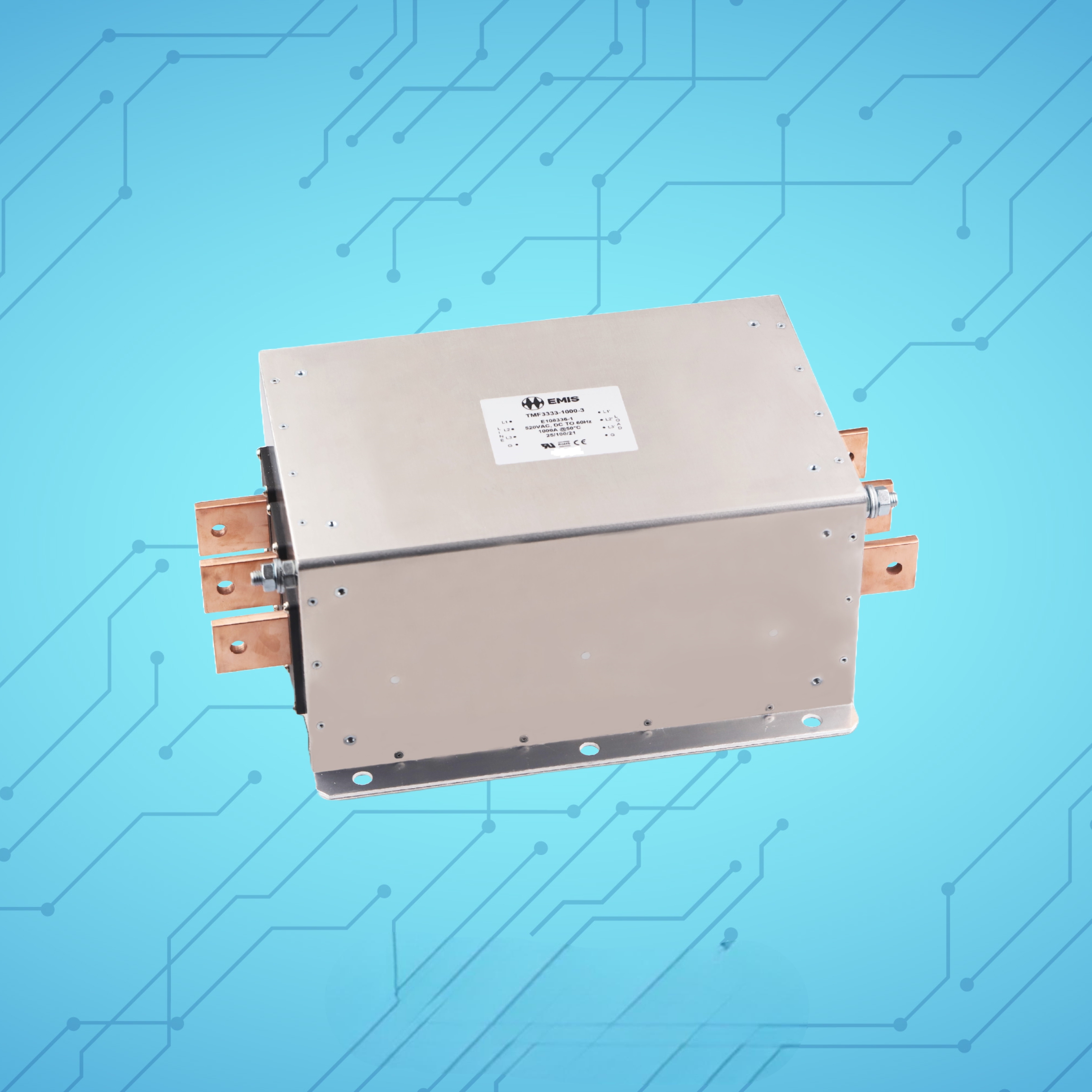 EMIS TMF3333 High Current Three-Phase EMI Filter for High Power ...