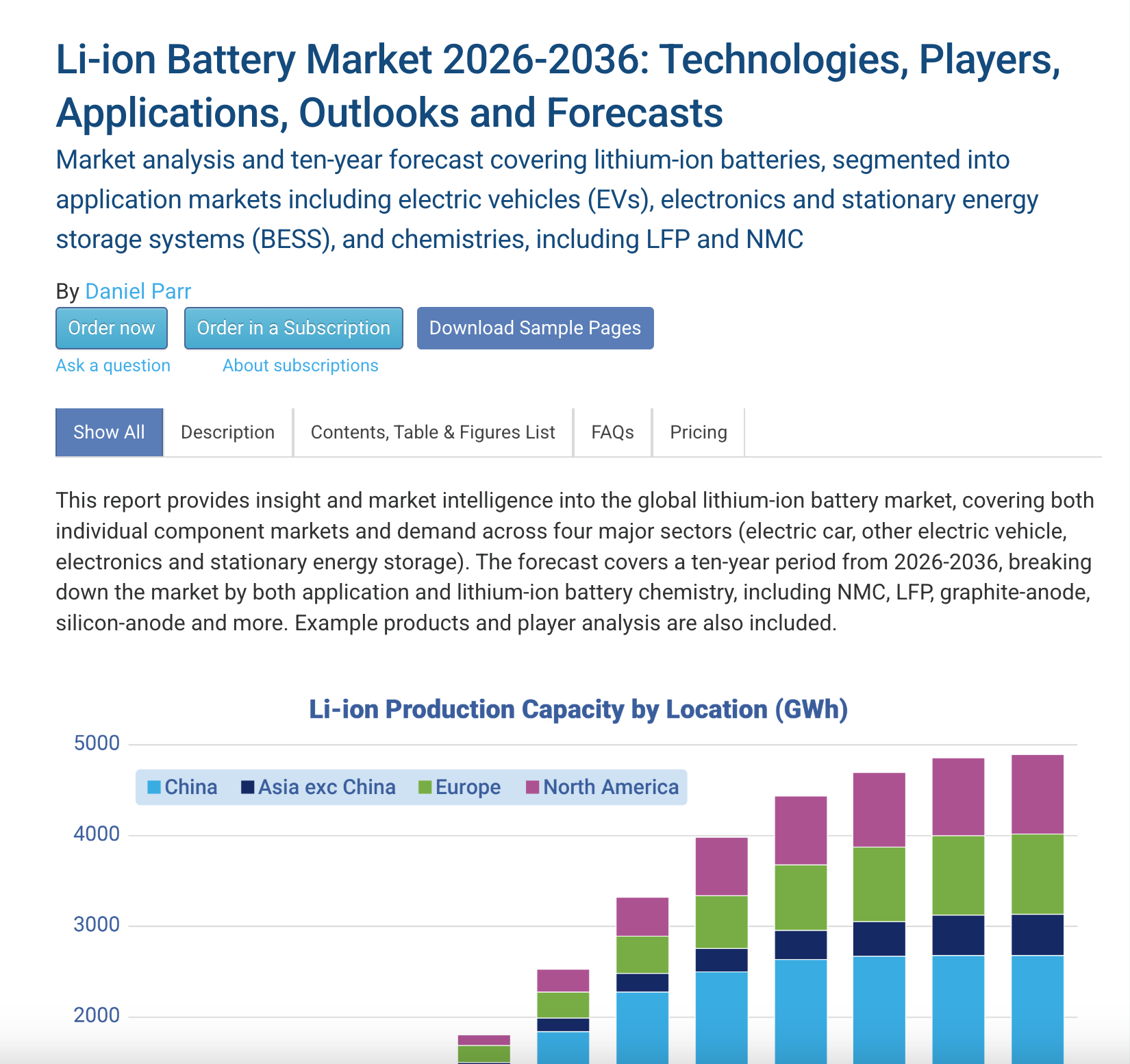 Global Lithium-Ion Battery Capacity to Reach 5.4 TWh by 2036, but ...